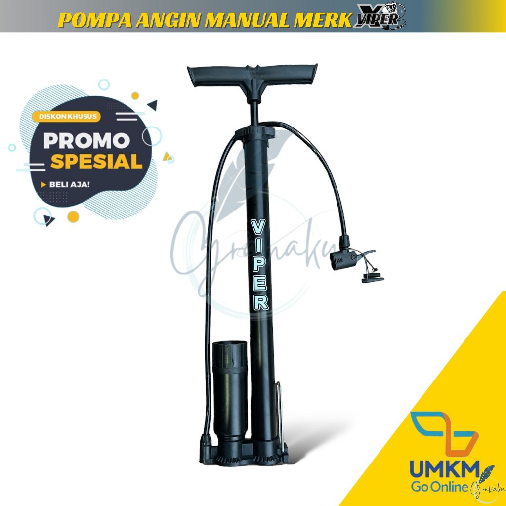 Jual ( FREE 4 PENTIL ) Pompa Tangan Pompa Sepeda Motor Cap Viper Bahan Almunium - Pompa Angin ...