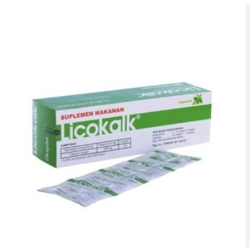 Jual LICOKALK 500 MG 10 KAPLET KALSIUM UNTUK ANAK DAN DEWASA | Shopee ...