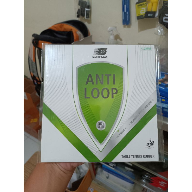 Jual KARET TENIS MEJA ANTI SPIN SUNFLEX ANTI LOOP GREEN ORIGINAL ...