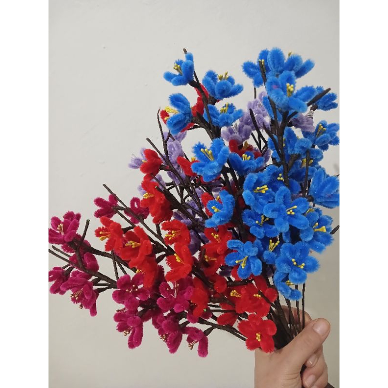 Jual Mini Sakura , Bunga Sakura kawat bulu/pipe cleaner | Shopee Indonesia