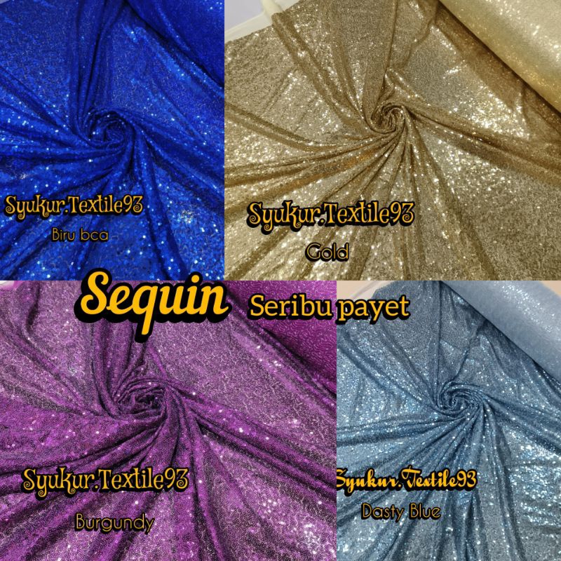 Jual Promo.!! Kain Sequin Seribu payet / Sequin 1000 payet / sequin ...