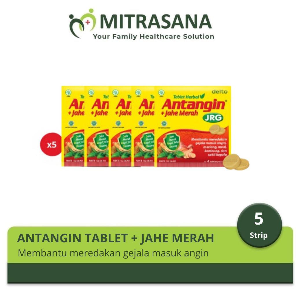 Jual Antangin Tablet + Jahe Merah Herbal 5 Strips - Membantu Mengatasi ...