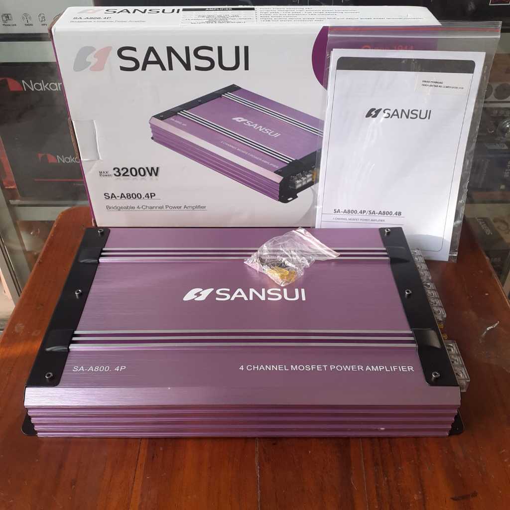 Jual Power 4 channel sansui Amplifier 4ch Power ampli mobil 4 chanel High Power | Shopee Indonesia
