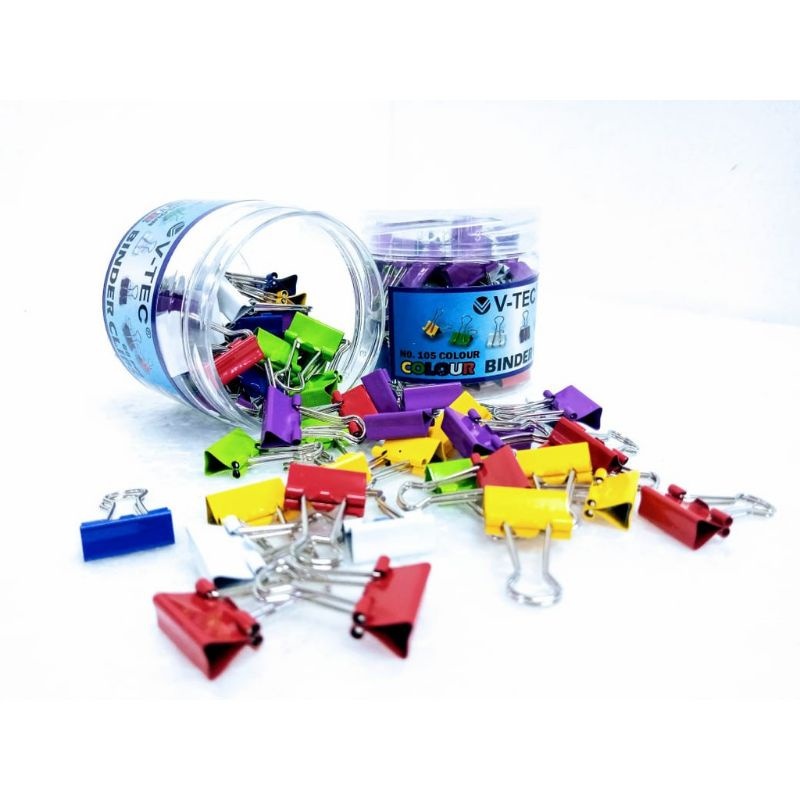 Jual V-TEC BINDER CLIP WARNA 105,107,111,155,200,260,280- JEPIT KERTAS ...