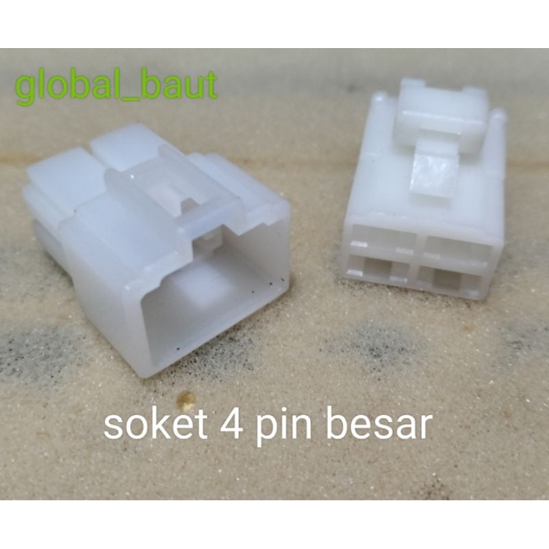 Jual soket 4 pin besar kabel bodi motor set harga 1 set | Shopee Indonesia