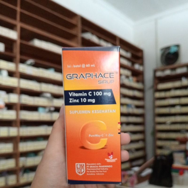 Jual GRAPHACE SIRUP/ MULTIVITAMIN/VITAMIN C & ZINC/DAYA TAHAN TUBUH ...