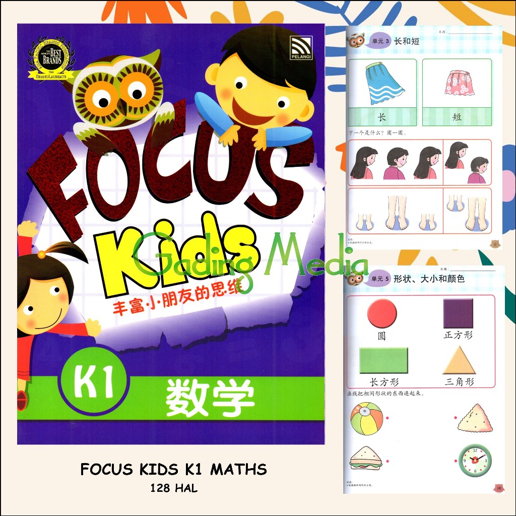 Jual BRIGHT KIDS BOOKS - KINDERGARTEN 1 FOCUS KIDS MATHS BAHASA ...