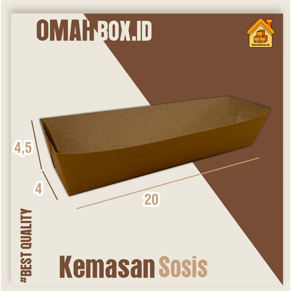 Jual Paper tray sosis bakar | 20x4x4,5 | Kemasan Sate | Tray hotang ...