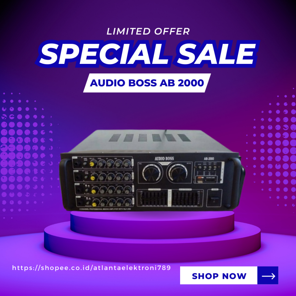 Jual POWER AMPLIFIER KARAOKE AUDIO BOSS AB 2000 AB2000 / AB-2000 ...