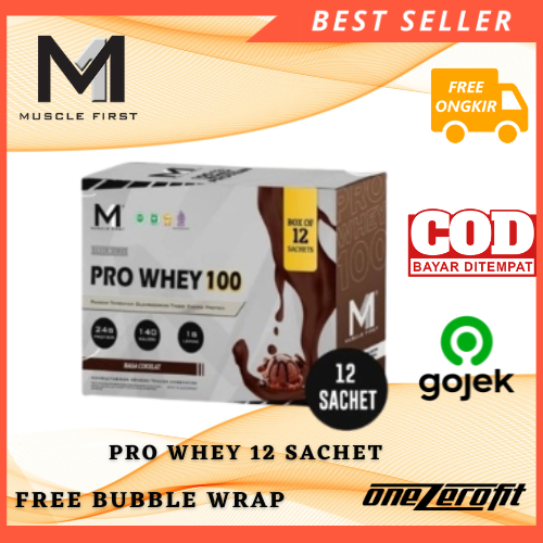 Jual Muscle First Pro Whey 100 Box isi 12 Sachet (40g) Suplemen Fitness ...