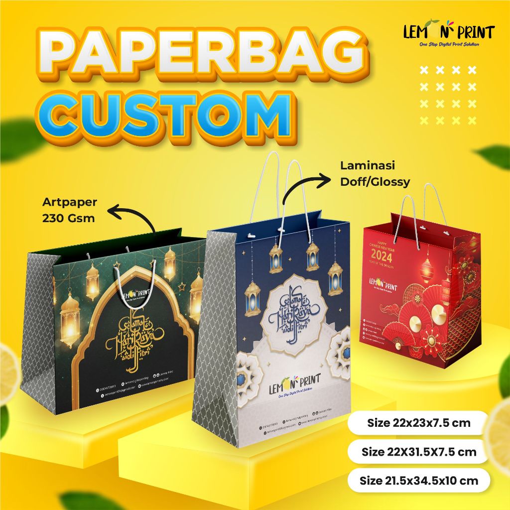 Jual PAPER BAG CUSTOM GAMBAR / GOODIE BAG | Shopee Indonesia