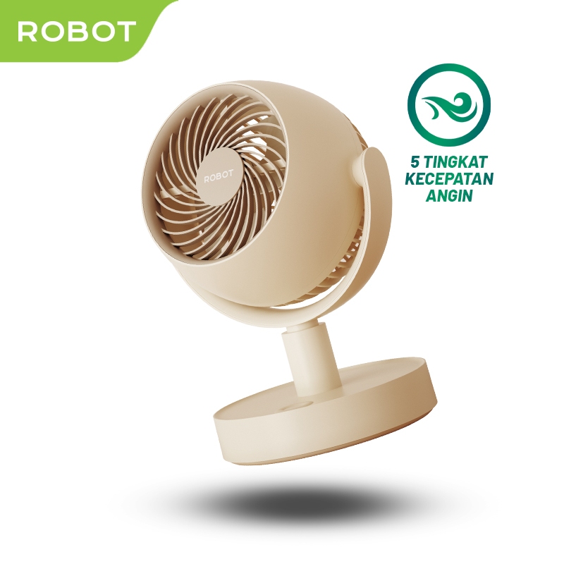 Jual ROBOT USB Fan RT-BF23 Beige Noise Reduction Rotatable 5 Level ...
