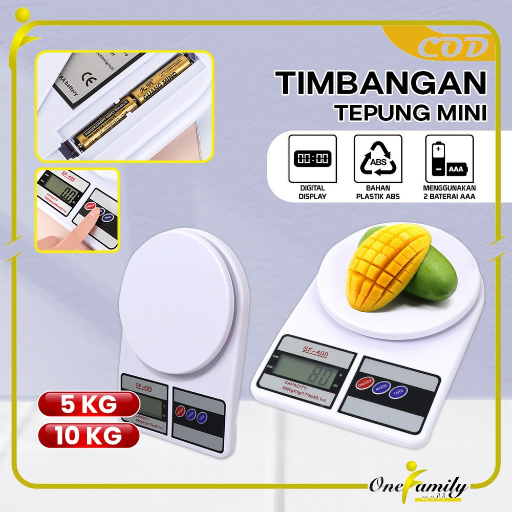 Jual ONE-C965 Timbangan Dapur Digital SF-400 10Kg 5Kg Portable ...
