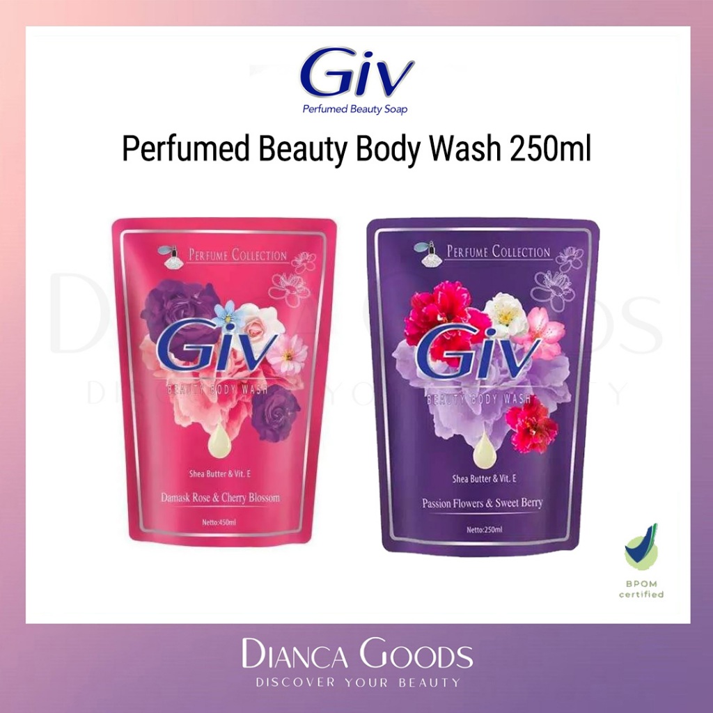 Jual GIV Perfumed Beauty Body Wash 250ml Series | Rose & Cherry Blossom ...