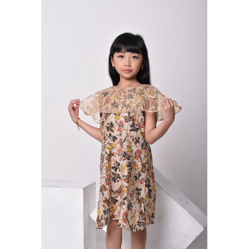 Jual COUPLE DRESS BATIK ANAK CANTIK MOTIF KUPU BUTTERFLY BAHAN KATUN ...