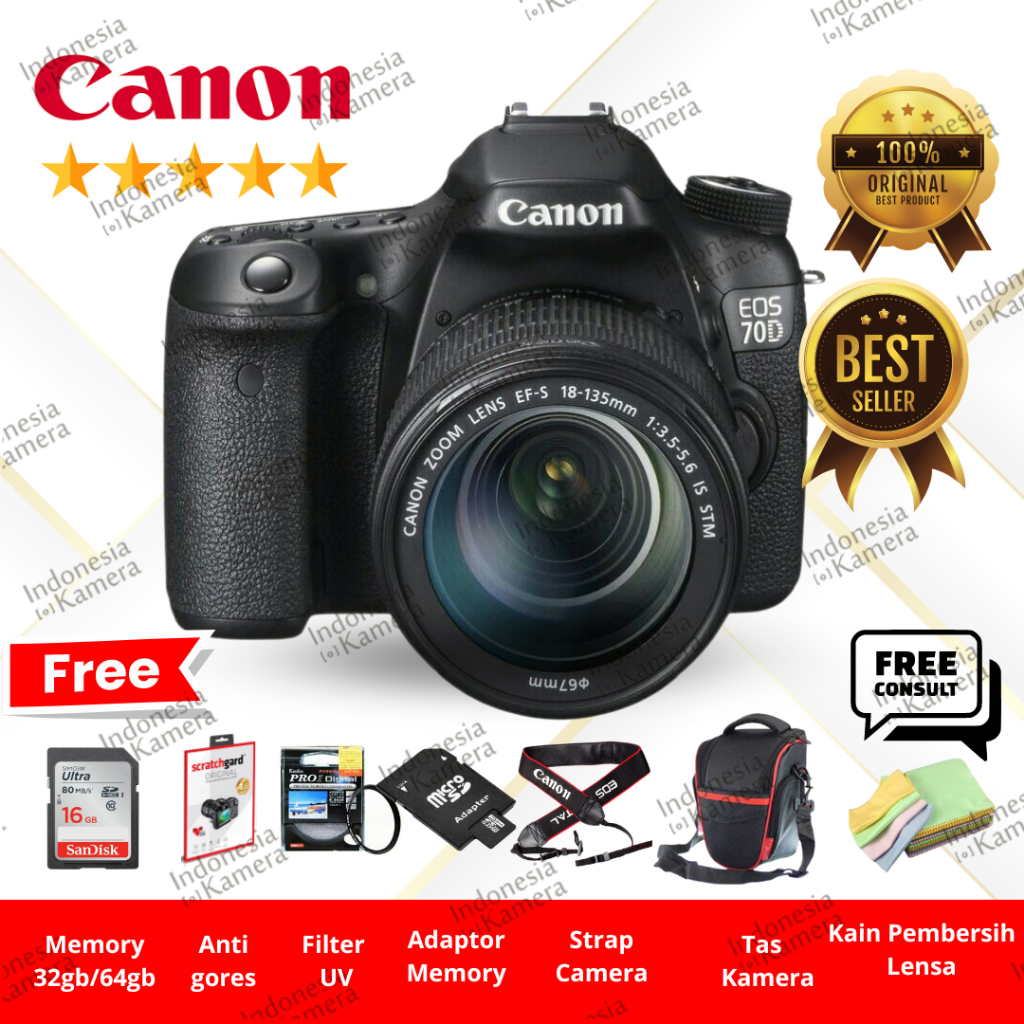 Jual (BEST SELLER) CANON EOS 70D | Shopee Indonesia