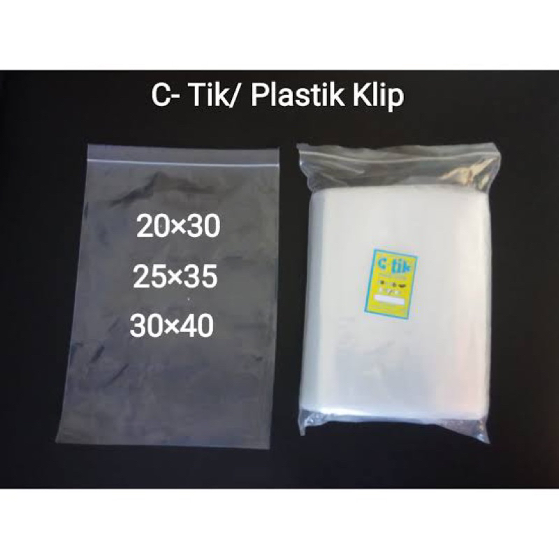 Jual plastik klip ctik 20x30 cm isi 100 lembar / plastik klip ziplock ...