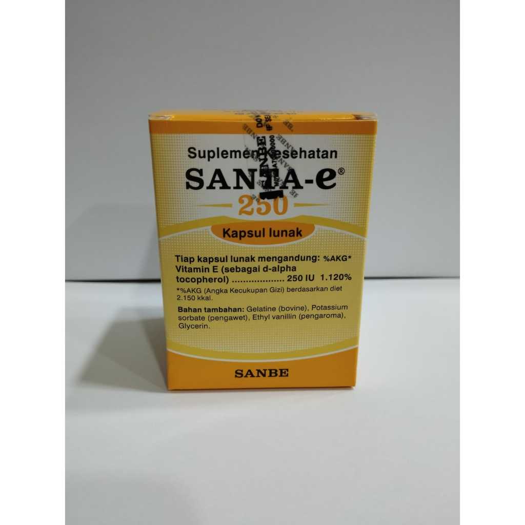 Jual SANTA E 250 BOX ISI 30 KAPSUL - Vitamin E Blister | Shopee Indonesia