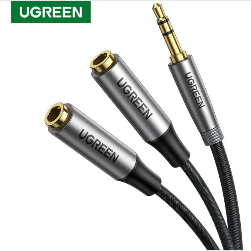 Jual UGREEN Kabel Aux Splitter Y Audio Stereo 3.5mm Male to 2 Port 3 ...