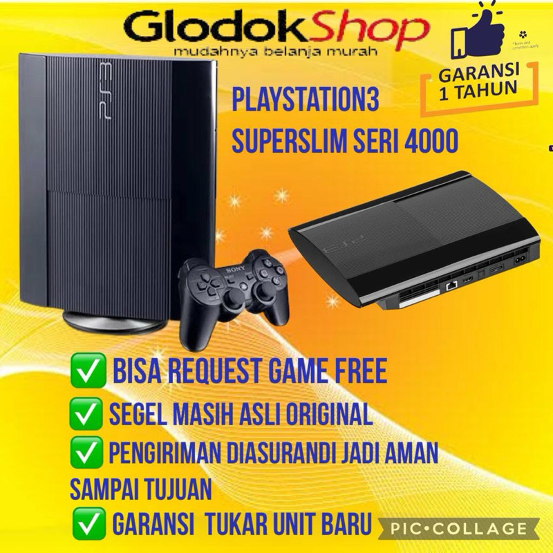 Jual PS3 PLAYSTASION 3 ASLI SONY SUPERSLIM HARDISK 160GB ,250GB,320GB,500GB,1000GB,1500GB ...