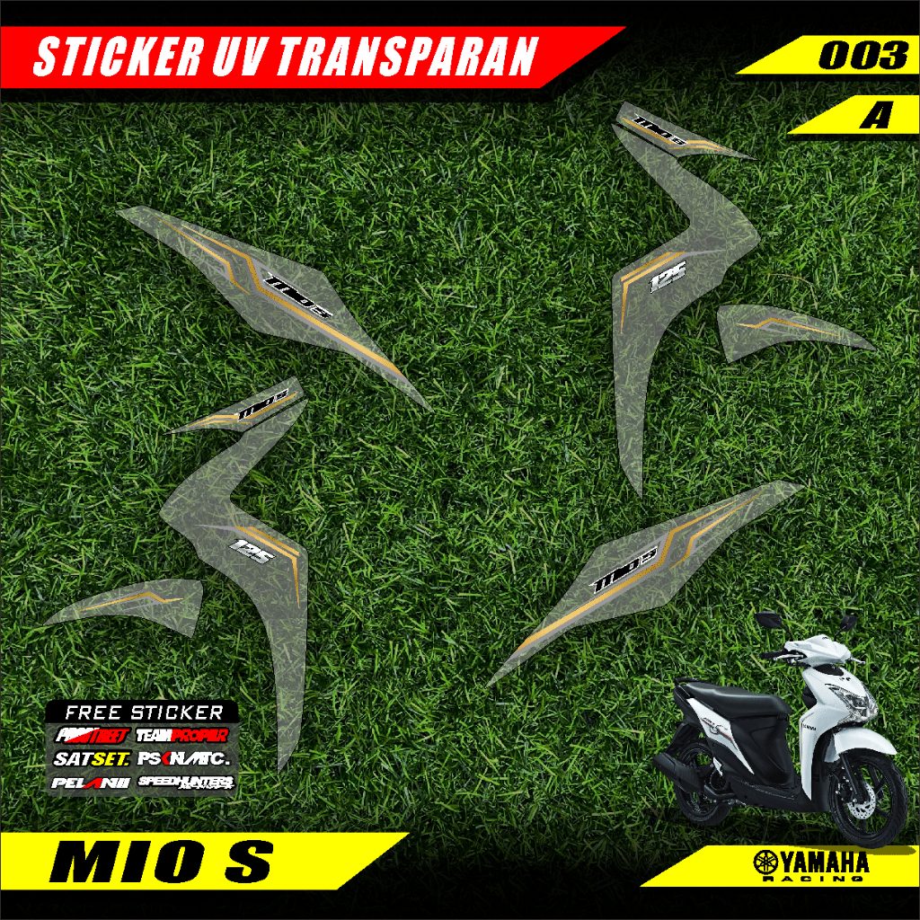 Jual STICKER STRIPING TRANSPARAN YAMAHA MIO S LIST MOTOR MIXRO 003 ...
