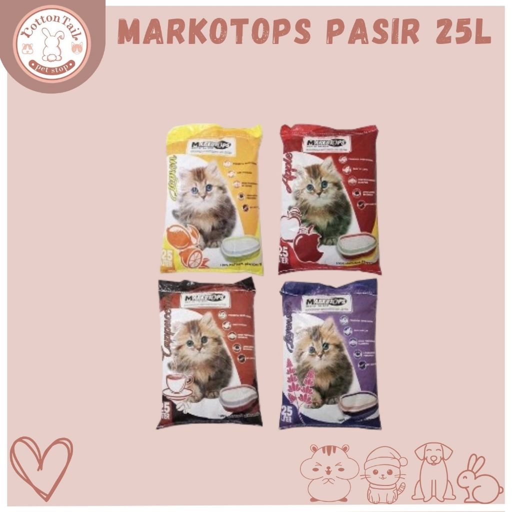 Jual Markotops 25ltr Pasir Kucing Gumpal Wangi / Markotop Cat Litter ...