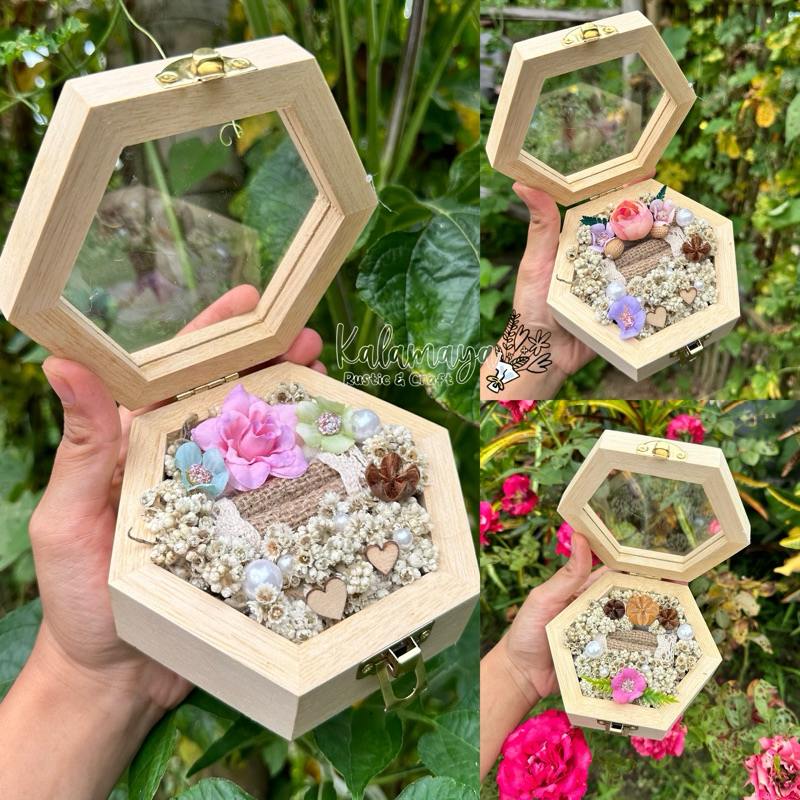 Jual Ring Box Rustic Bahan Ring Hiasan Buket Bunga Dekorasi Mahar Craft ...