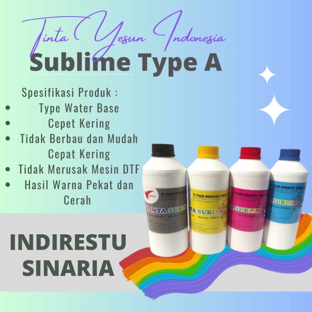 Jual Tinta Sublim / Tinta Sublimasi / Tinta Textile/ Tinta Yesun 5113 ...