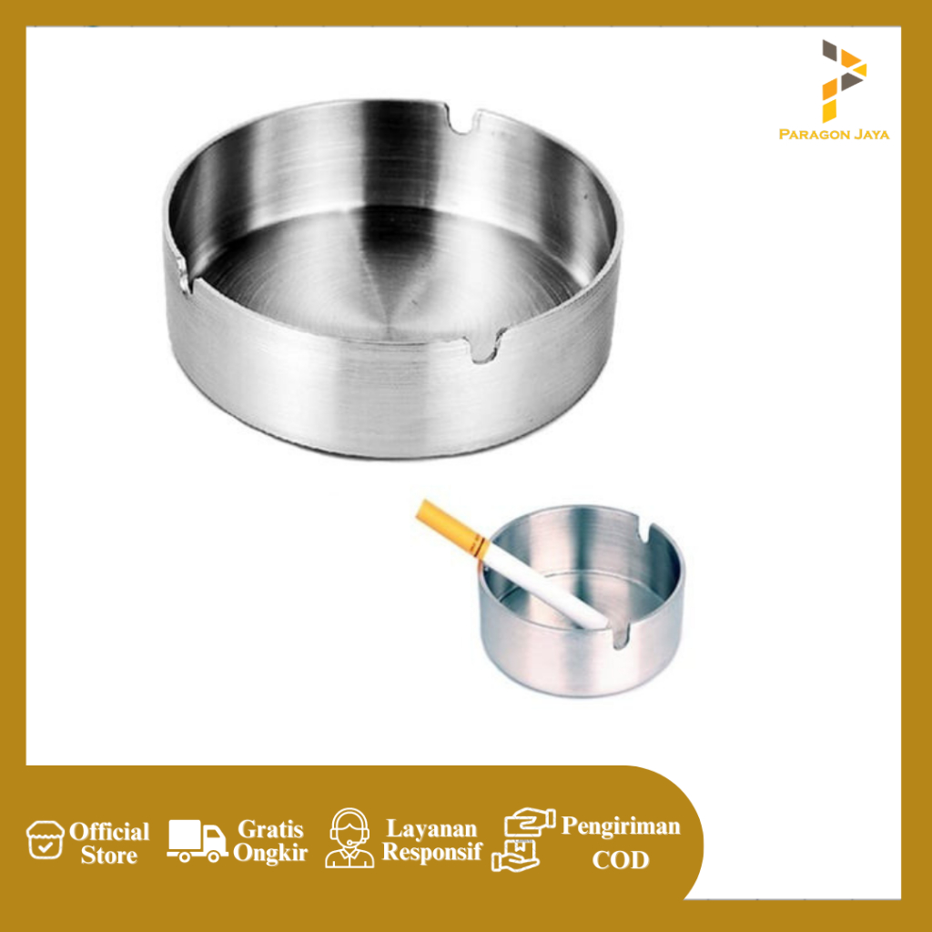 Jual Asbak Cafe Style Premium Stainless Steel TEBAL Modern - 8cm ...