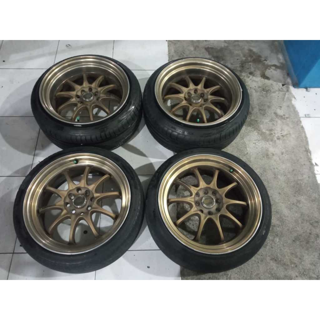 Jual VELG MOBIL SEKEN VOLK RAYS CE28 CELONG RING 17 LEBAR 7,5/9,75 ET42/30 PLUS BAN BUAT JAZZ ...
