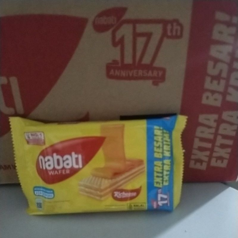 Jual nabati wafer 37 g / wafer nabati 2000 keju extra besar / coklat ...