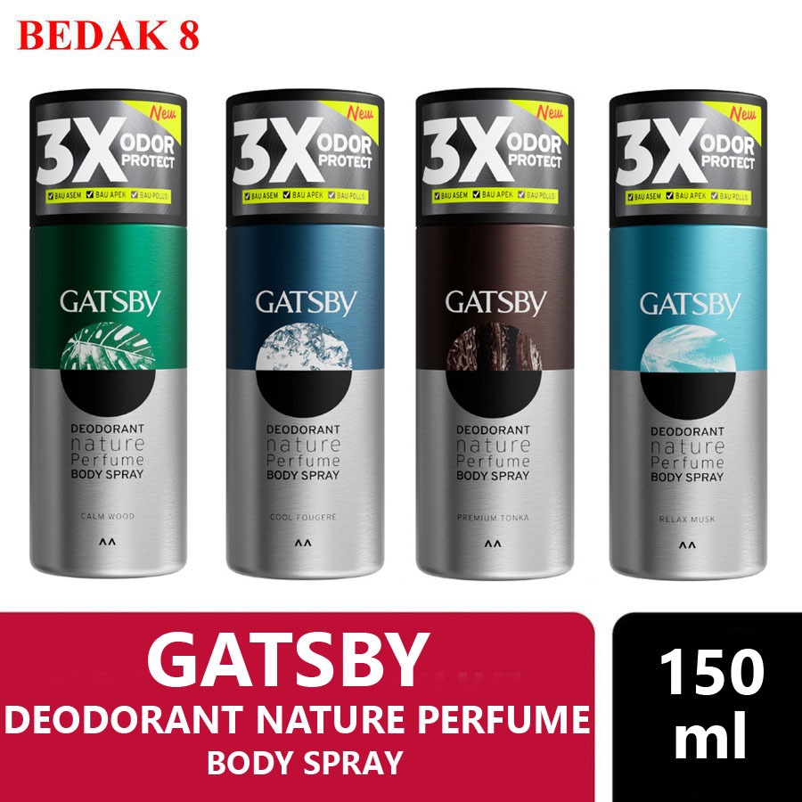 Jual Gatsby Deodorant Nature Perfume Body Spray 150 mL | Shopee Indonesia