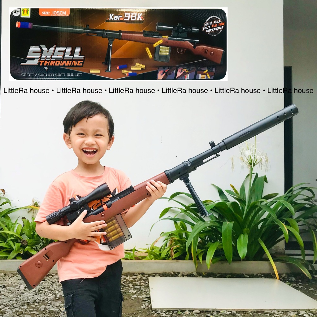 Jual Mainan Tembak Tembakan Sniper Soft Bullet AWM Shell Throwing ...