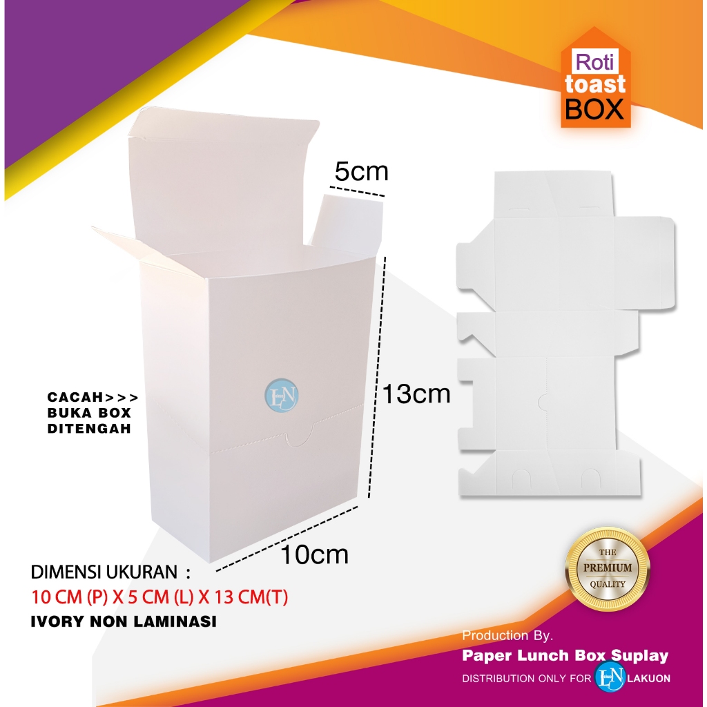 Jual BOX ROTI TOAST TAKE AWAY TUTUP / BREAD TOAST / ROTI BAKAR ...
