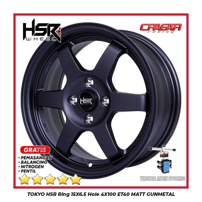 Jual Velg Mobil Te 37/ Hsr Tokyo R15 Lubang 4 Buat City Brio Agya ...