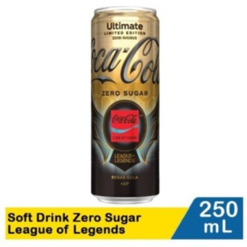 Jual Coca cola Soft Drink Zero sugar league of legends kaleng 250 ml ...