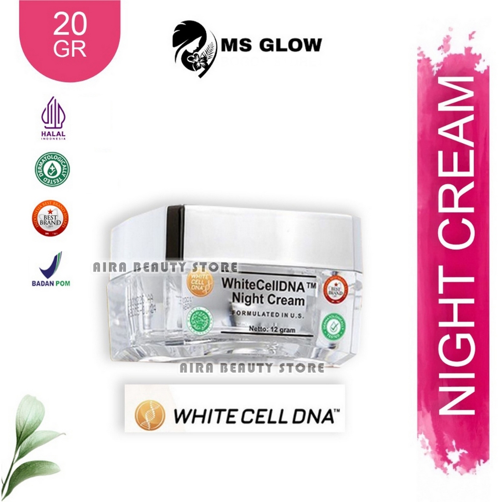 Jual NIGHT CREAM MS GLOW WHITE CELL DNA CREAM ORIGINAL BPOM | Shopee Indonesia