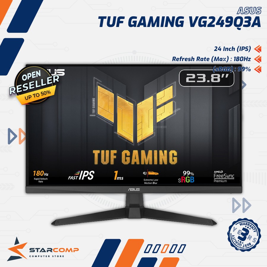 Jual ASUS TUF GAMING 24" VG249Q3A FHD Fast IPS 180Hz 1ms 99% sRGB LED ...