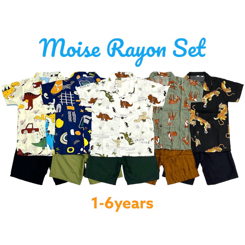Jual Moise Rayon Set Gippokids 1-6th setelan rayon anak | Shopee Indonesia