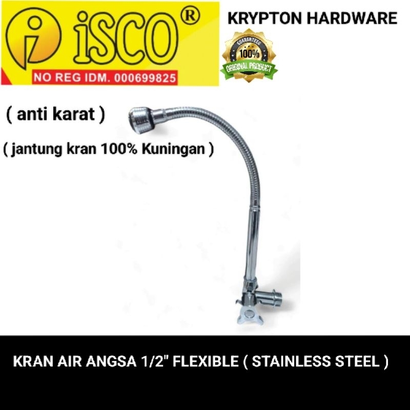 Jual Isco kran air angsa 1/2" flexible ( stainlesteel anti karat ...