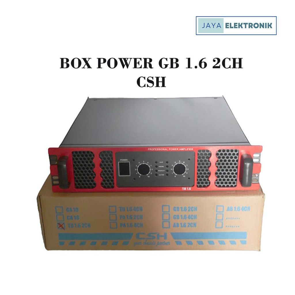 Jual BOX POWER AMPLIFIER TD 1.6 2U 2 CHANNEL CSH ORIGINAL / BOX POWER ...