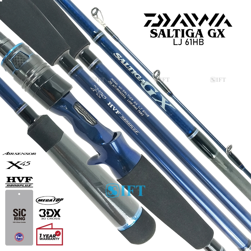Jual Joran OH DAIWA SALTIGA GX LJ Solid Tip | Fuji SiC + Seat + HVF Nanoplus | Light Jigging ...