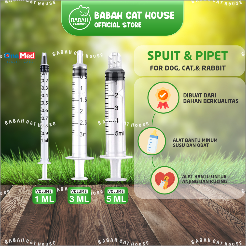 Jual SPET Kucing Suntikan 1ml / 3ml / 5ml Sepetan Spuit Pelontar Alat ...