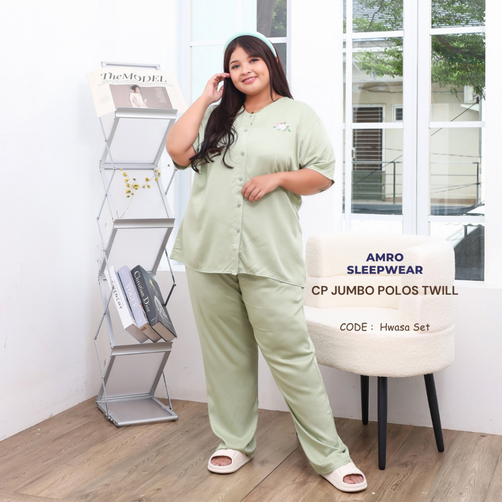 Jual AMRO SLEEPWEAR - HWASA ONE SET - CP JUMBO POLOS TWILL - SCPX12 ...