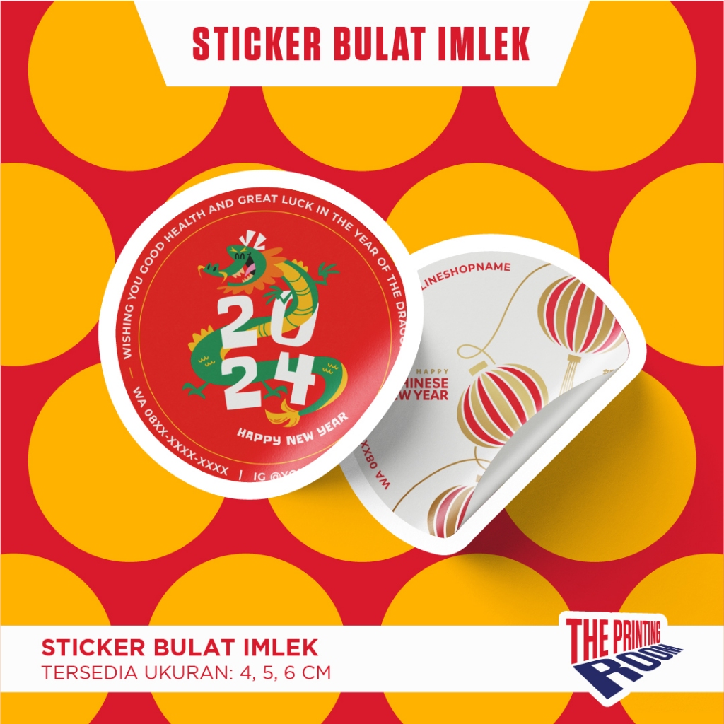 Jual THE PRINTING ROOM - Stiker Bulat Imlek (Chinese New Year Stickers ...