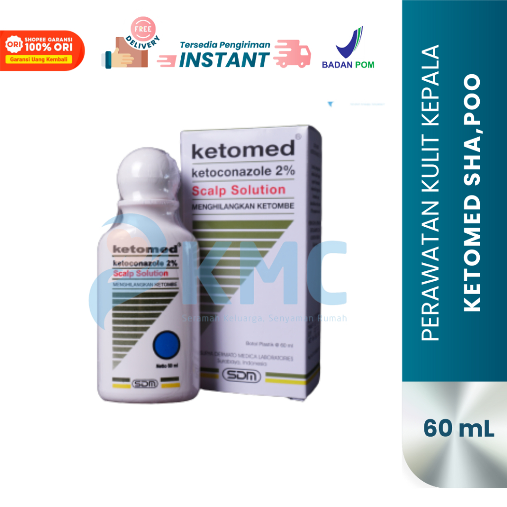Jual Ketomed Scalp Solution Isi 60ml Shampoo Anti Ketombe Dermatitis ...
