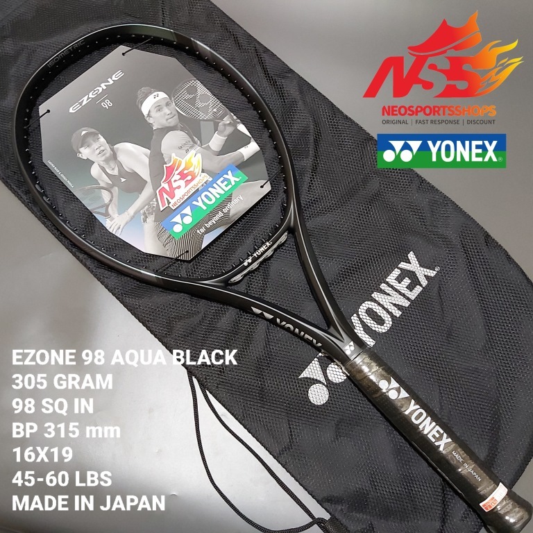 Jual Raket Tenis Yonex Ezone 98 Aqua Black 2024 305 Gram Original | Shopee Indonesia