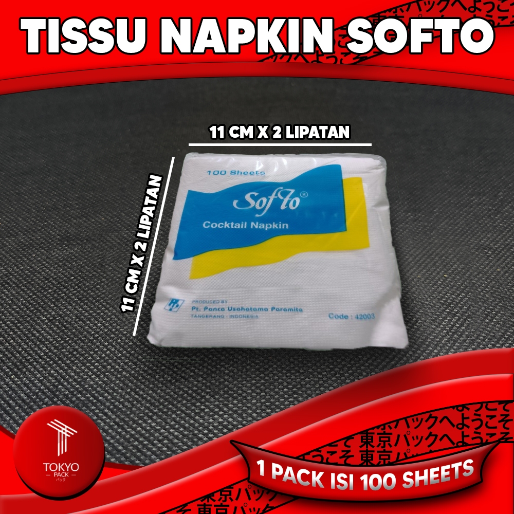 Jual Tissue Softo Cocktail - Tissue Kue - Tissue Makan - 100 sheets/1 ...