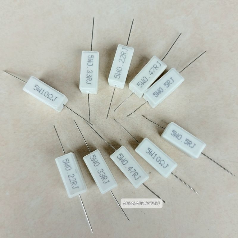 Jual Resistor Tahanan Kapur 5 WATT II | Shopee Indonesia