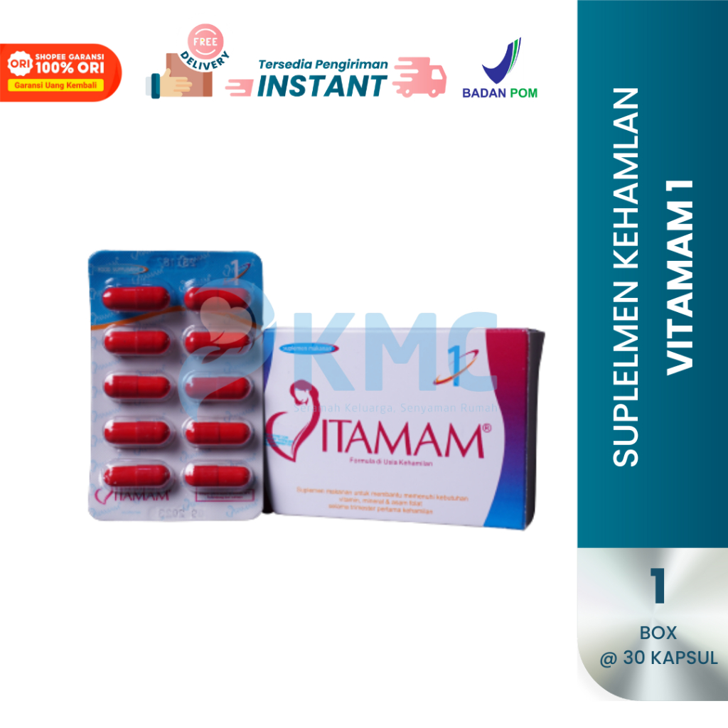 Jual Vitamam 1 Box 30 Kapsul Vitamin Ibu Hamil Trimester 1 Shopee